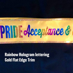 PRIDE Sash LGBTQ Sash GAY Pride Sash. Pride Parade - Etsy Canada