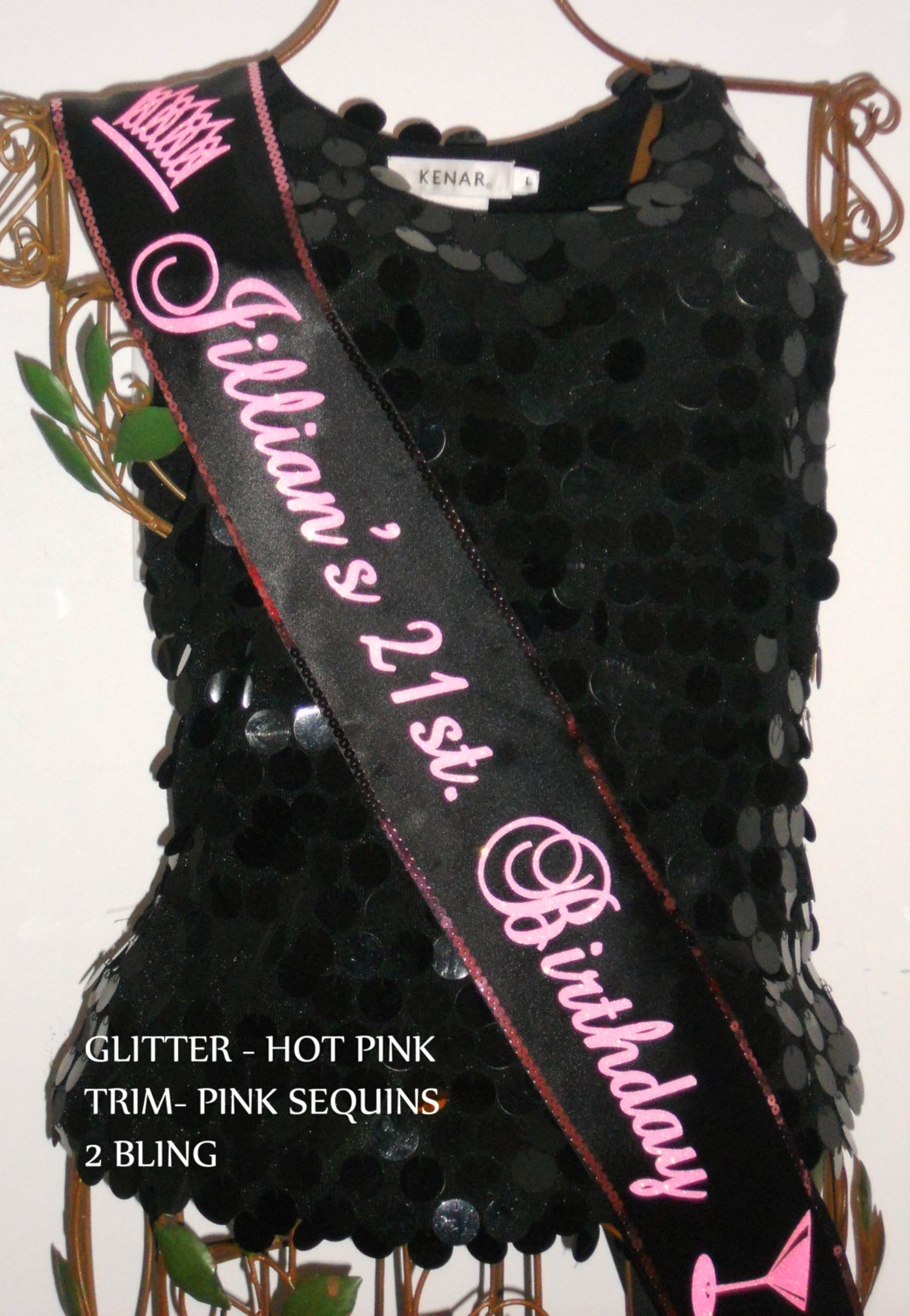 25th BIRTHDAY Sash 2130 40 50 60 Birthday Sash.TRIM | Etsy