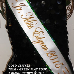 Pageant Sash, Design You Own, Personalized Sash, Custom Sash, Trim ...