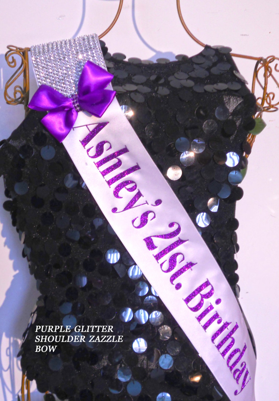 Sparkling Birthday Sash 16 18 21 25 30 35 40 50 60 - Etsy