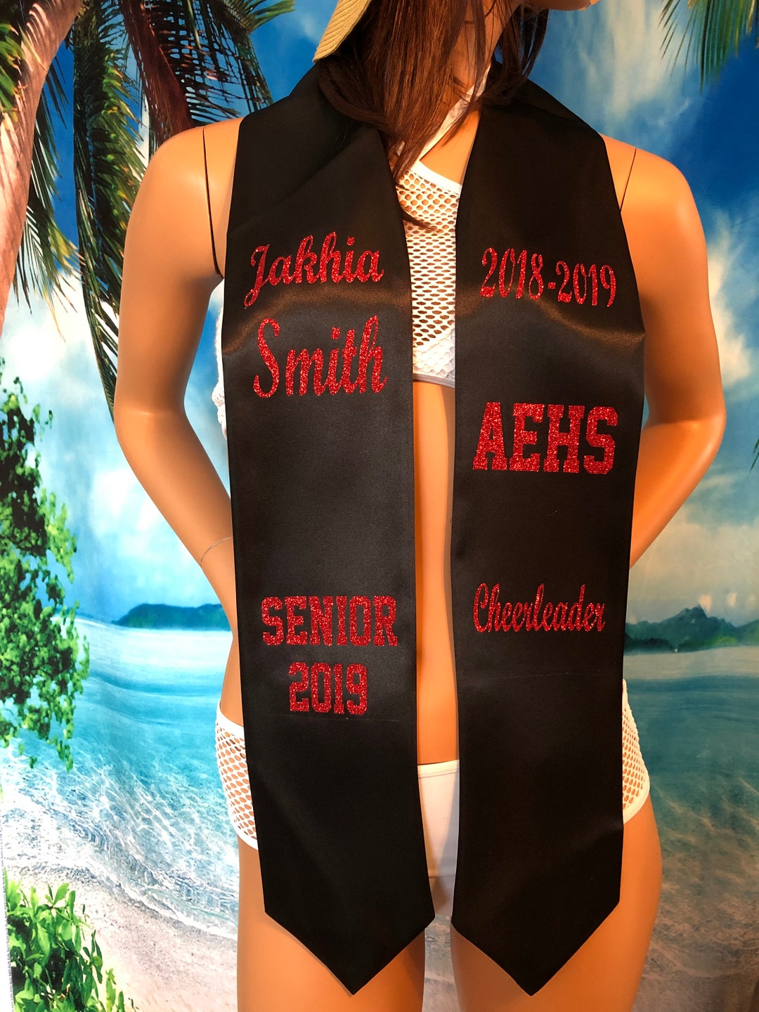 Graduation Stole, Graduate, Pageant Stole, Senior Sash, BLING Available ...
