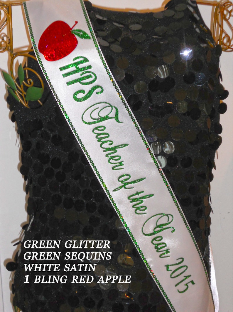 TEACHER SASH, WINNERS Sash, Pageant Sash, Employee of the Month, Custom ...