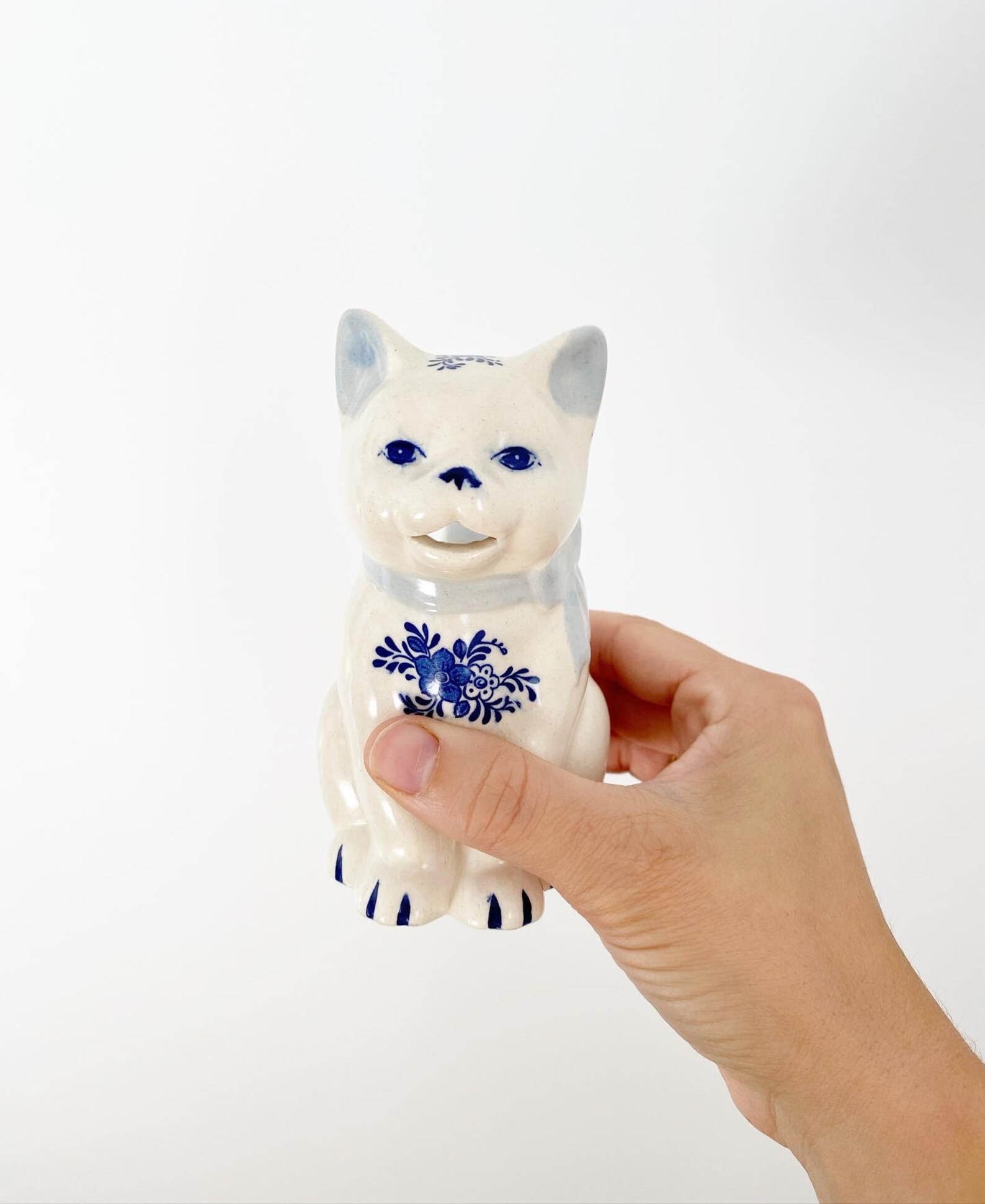 Vintage Ceramic Cat Pitcher | Etsy