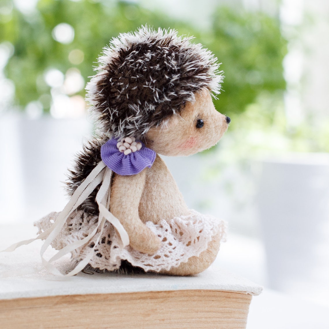 Miniature hedgehog sewing pattern cute artist teddy hedgehog | Etsy