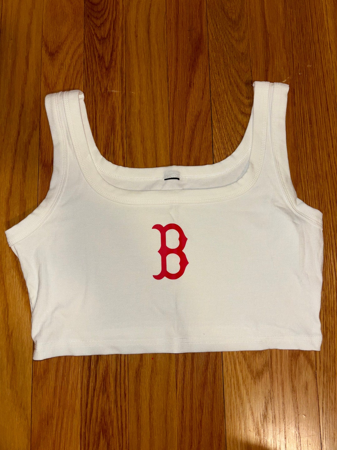 Boston Red Sox Tank Top cropped - Etsy