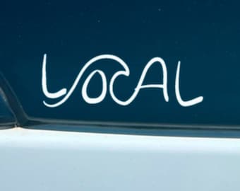 Locals Only Sticker Decal - Hand Lettered, Vinyl RV Car Laptop Home ...