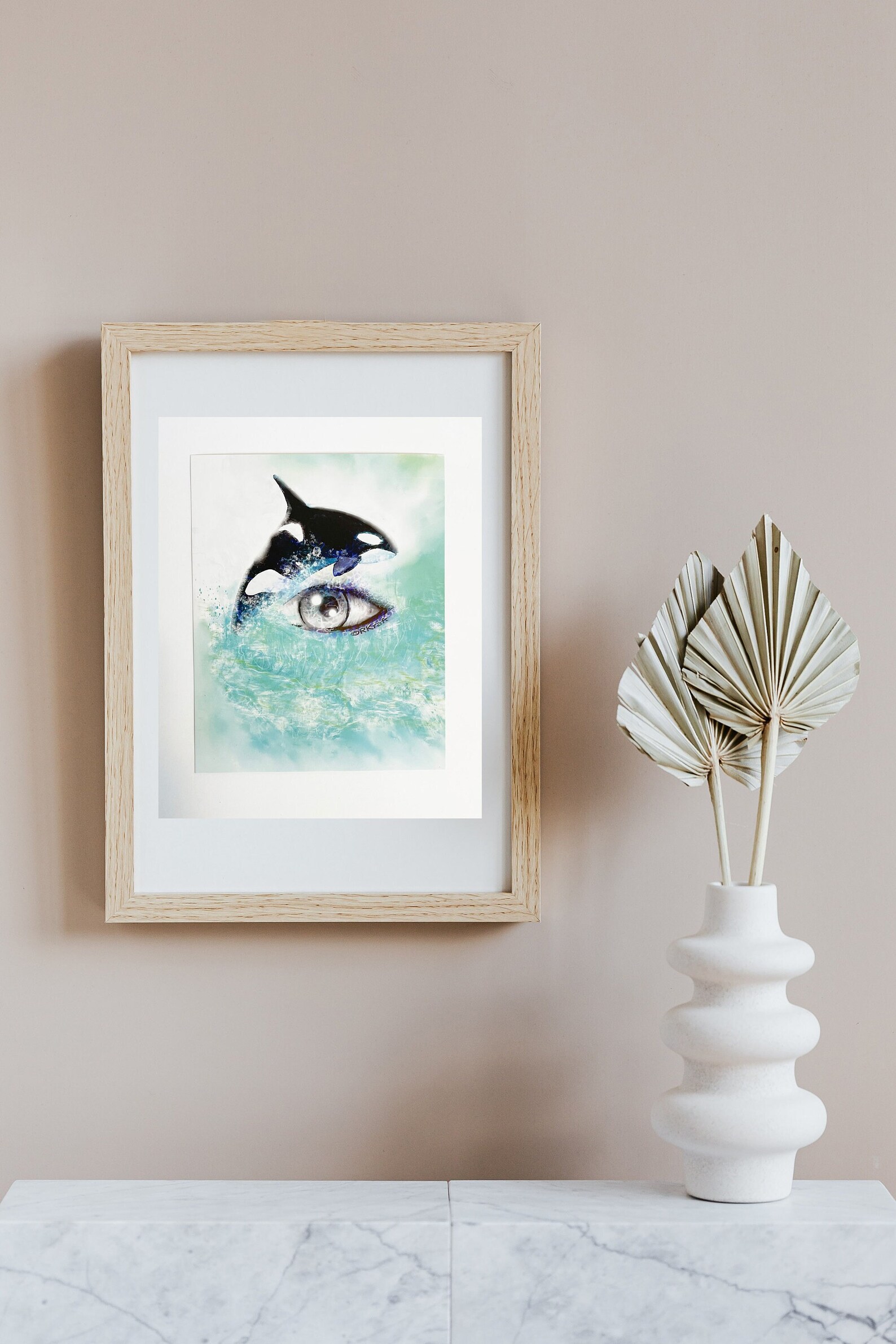 Orca & Waves Eye of the Ocean Art Print With a Matching Bonus Orca ...