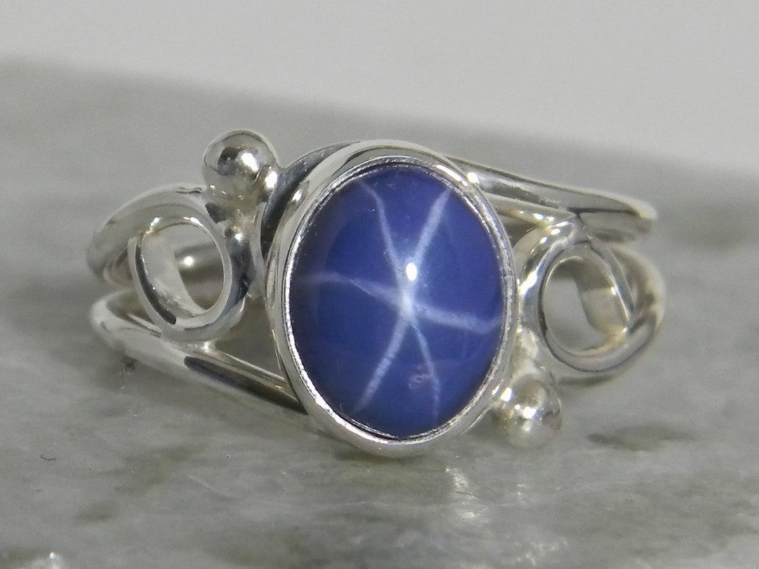 Ladies Star Sapphire Ring Star Sapphire Ringsyn. Star - Etsy