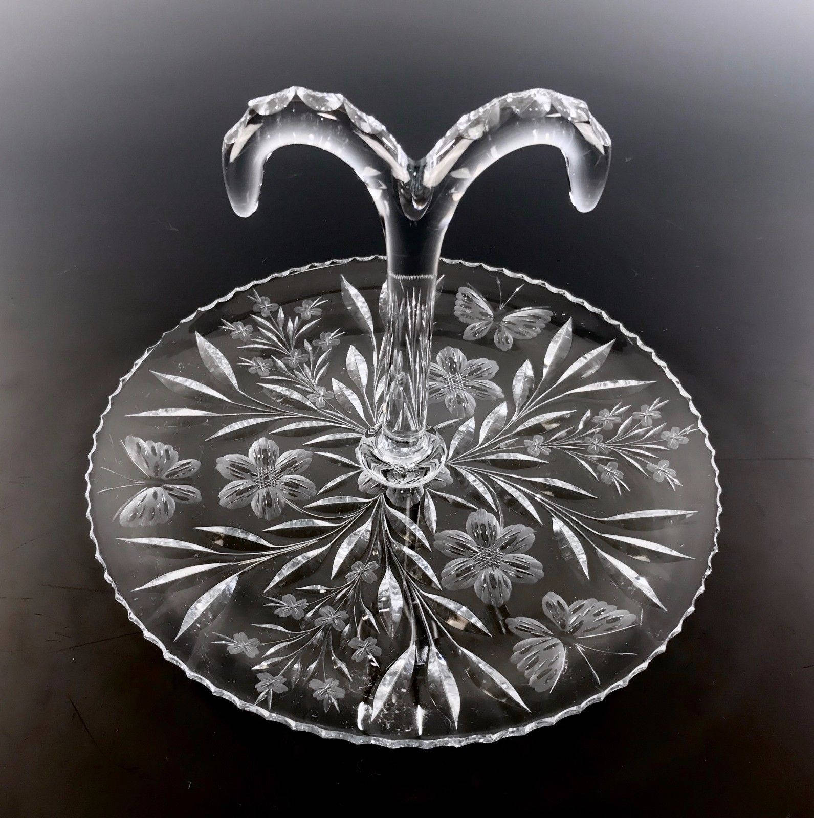 Antique ABP American Brilliant Cut Glass PAIRPOINT ARBUTUS Pattern ...