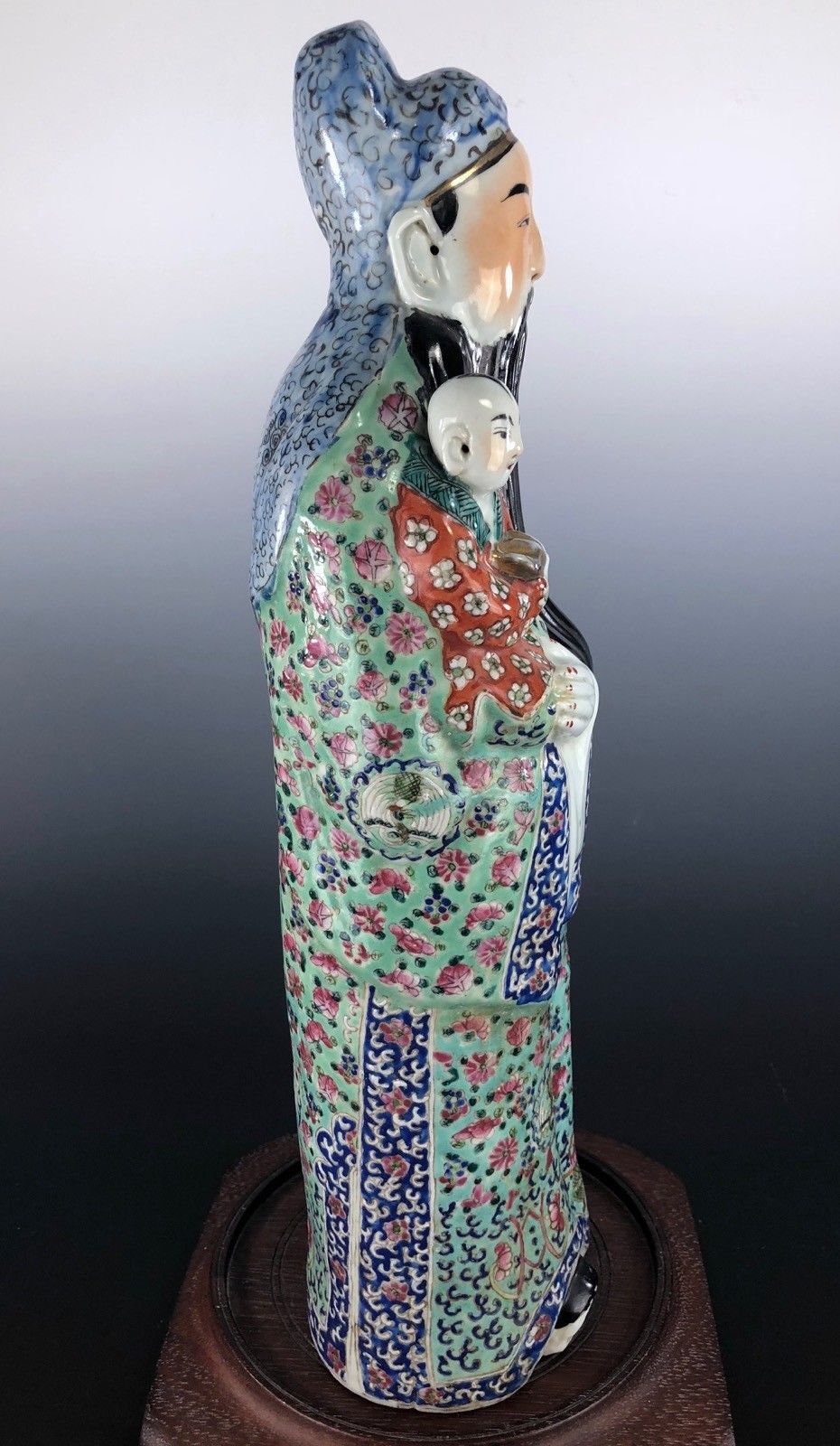 Antique HUGE CHINESE STATUE Fuxing God of Prosperity