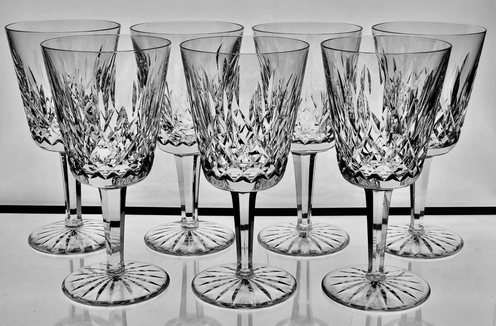 Vintage Waterford Lismore Pattern 7 Water Glasses
