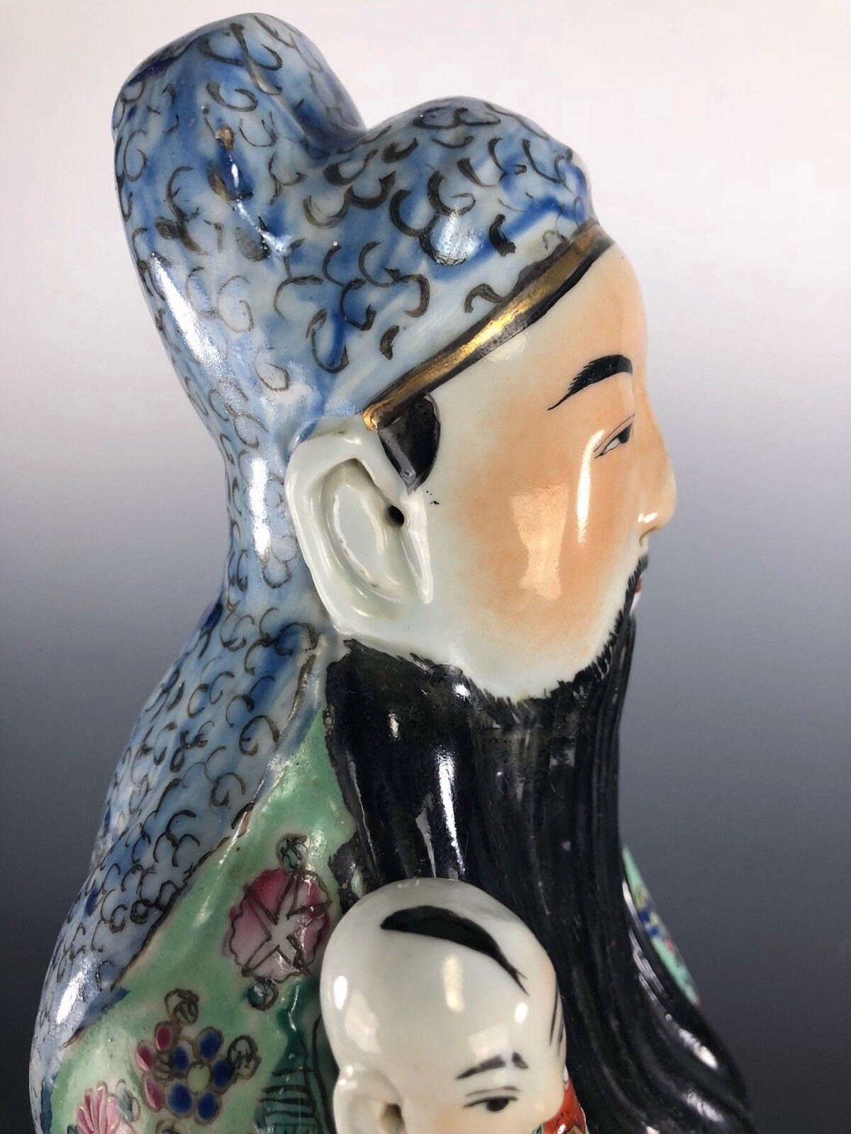 Antique HUGE CHINESE STATUE Fuxing God of Prosperity