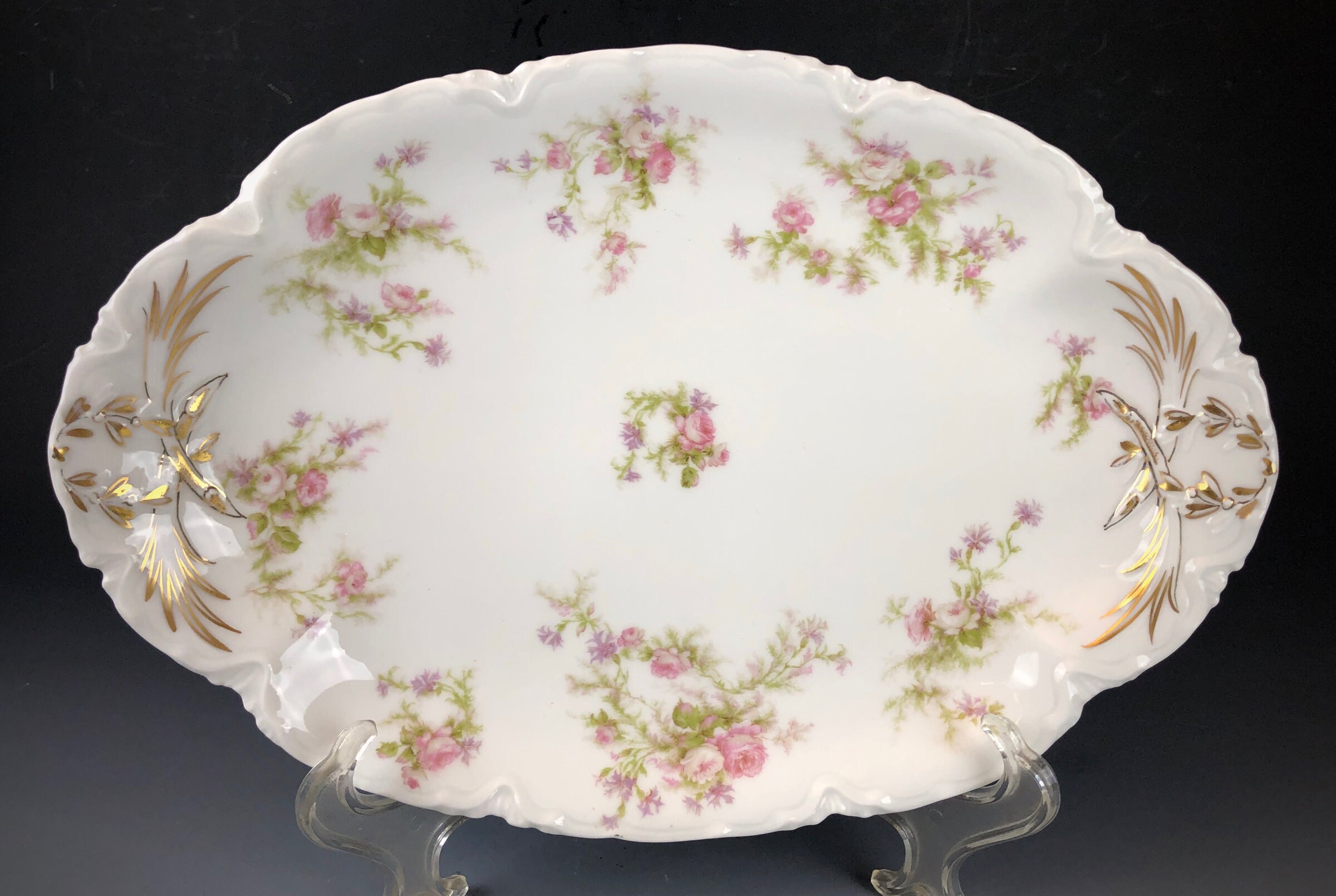 SCHLEIGER 53b Haviland Limoges SERVING PLATTER 11.5 x 7.75 Ranson Blank #1