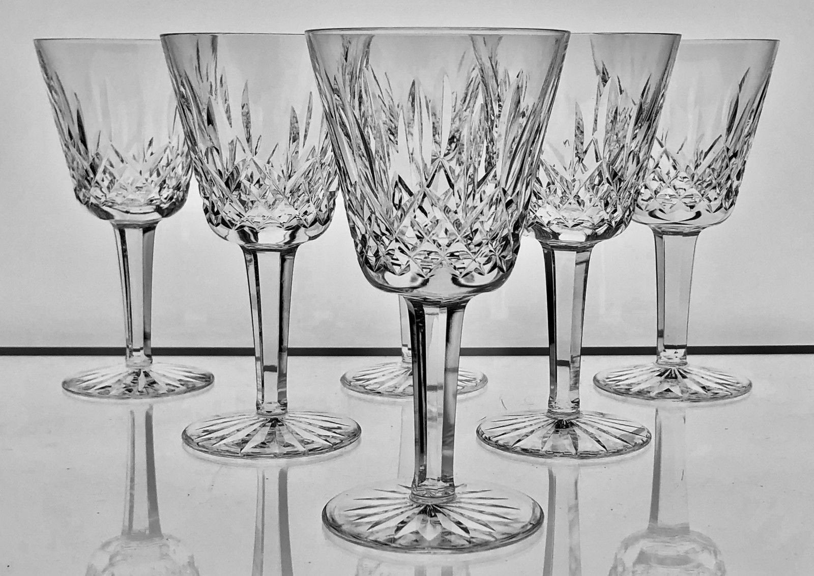 Vintage WATERFORD LISMORE Pattern 6 Wine Glasses
