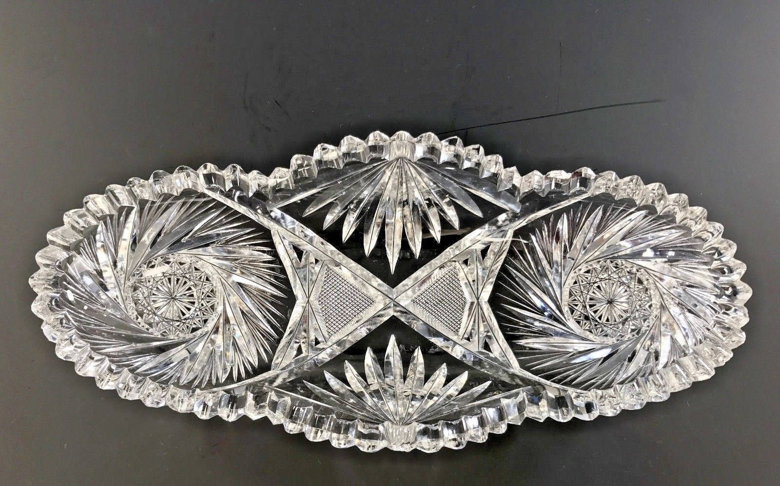 Antique ABP American Brilliant Cut Glass Celery or Relish Tray - Etsy