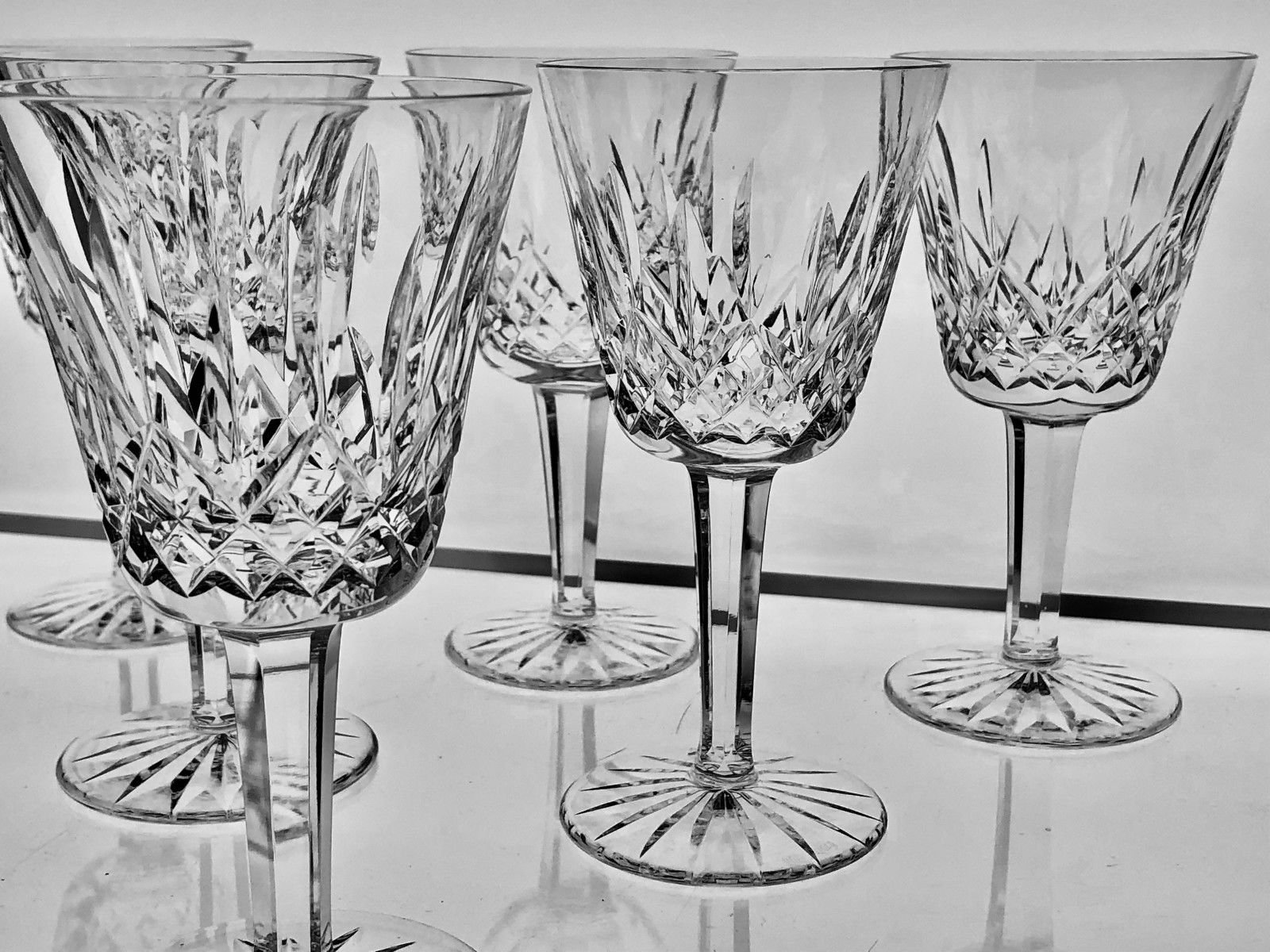 Vintage WATERFORD LISMORE Pattern 6 Wine Glasses
