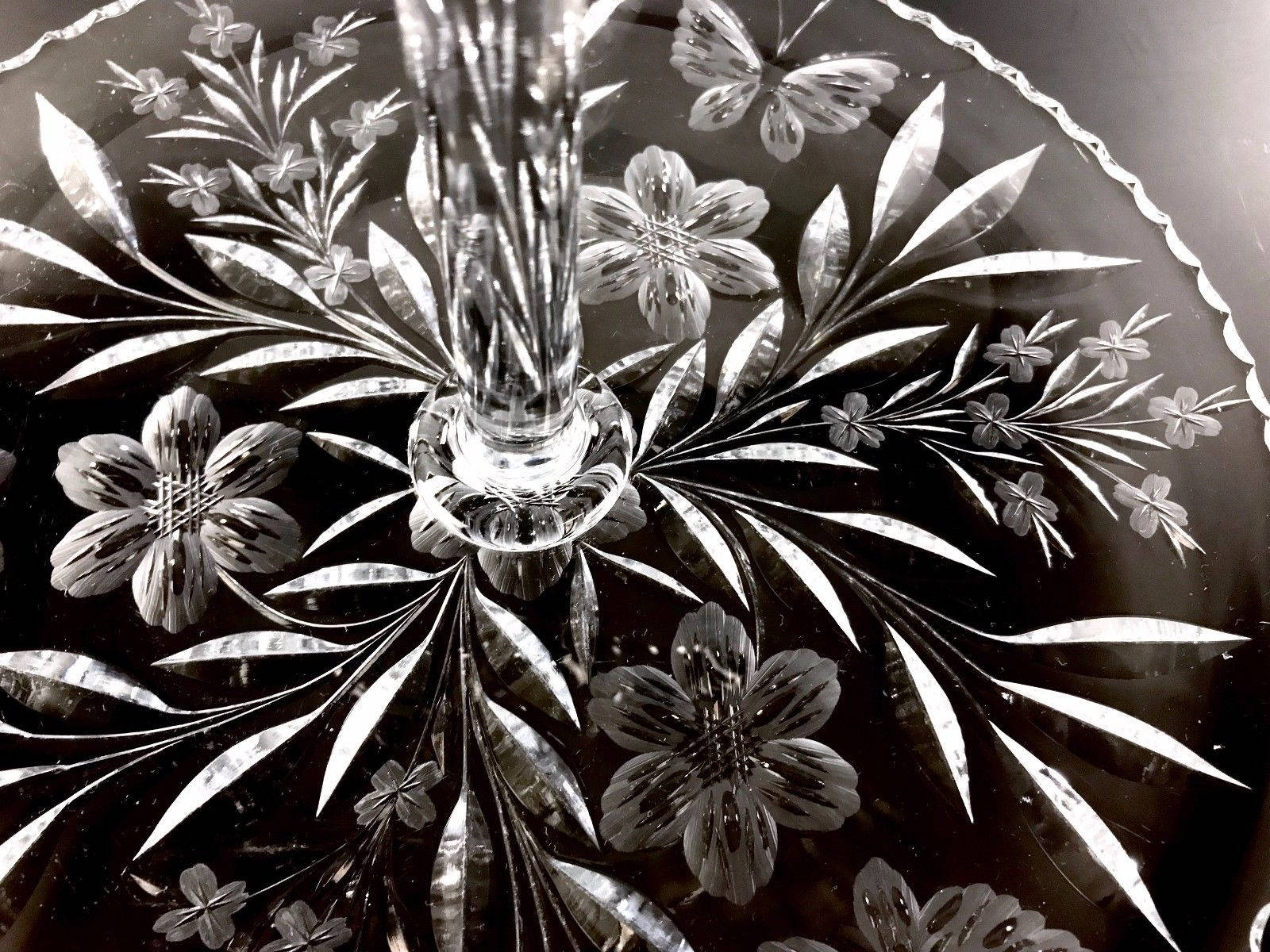 Antique ABP American Brilliant Cut Glass PAIRPOINT ARBUTUS Pattern ...