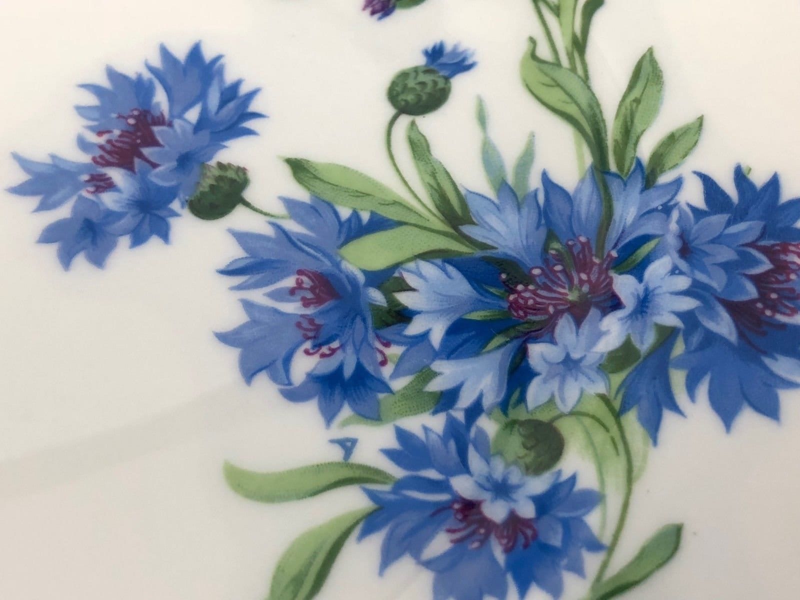 Vintage HAMMERSLEY CHINA Cornflower Blue Pattern 3 Salad Plates