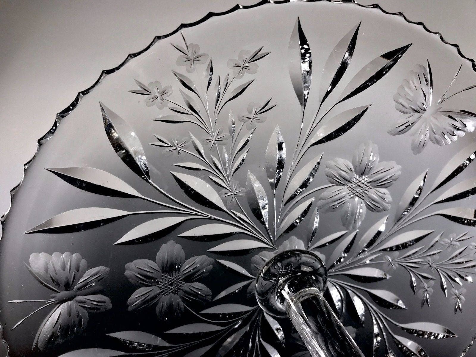 Antique ABP American Brilliant Cut Glass PAIRPOINT ARBUTUS Pattern ...