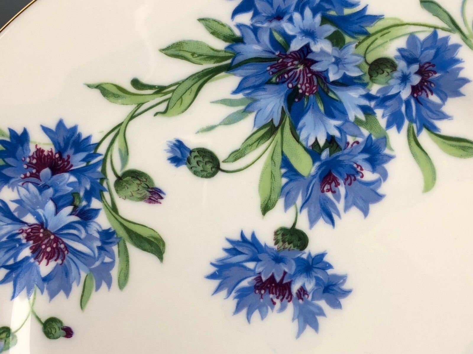 Vintage HAMMERSLEY CHINA Cornflower Blue Pattern 3 Salad Plates