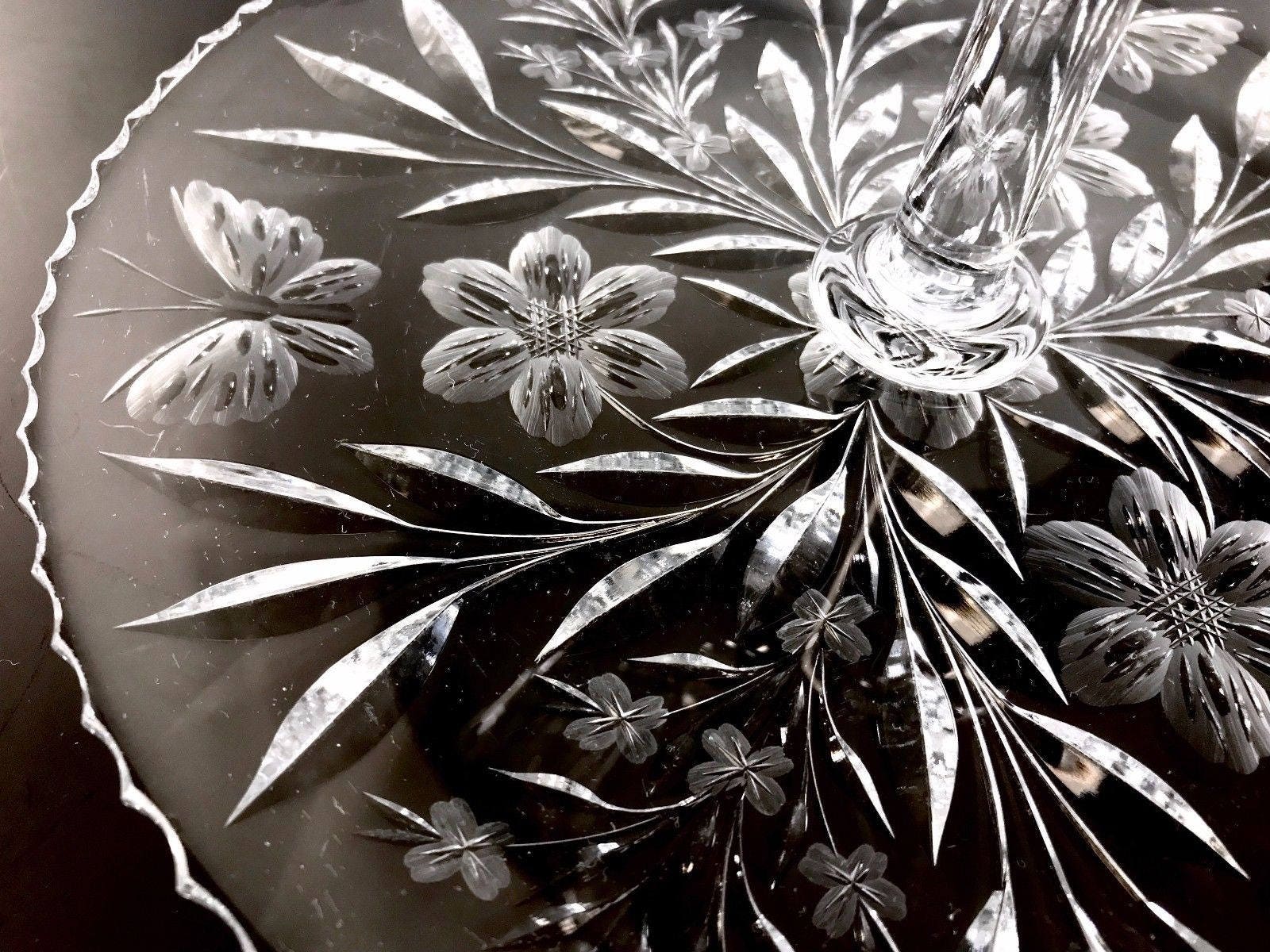 Antique ABP American Brilliant Cut Glass PAIRPOINT ARBUTUS Pattern ...