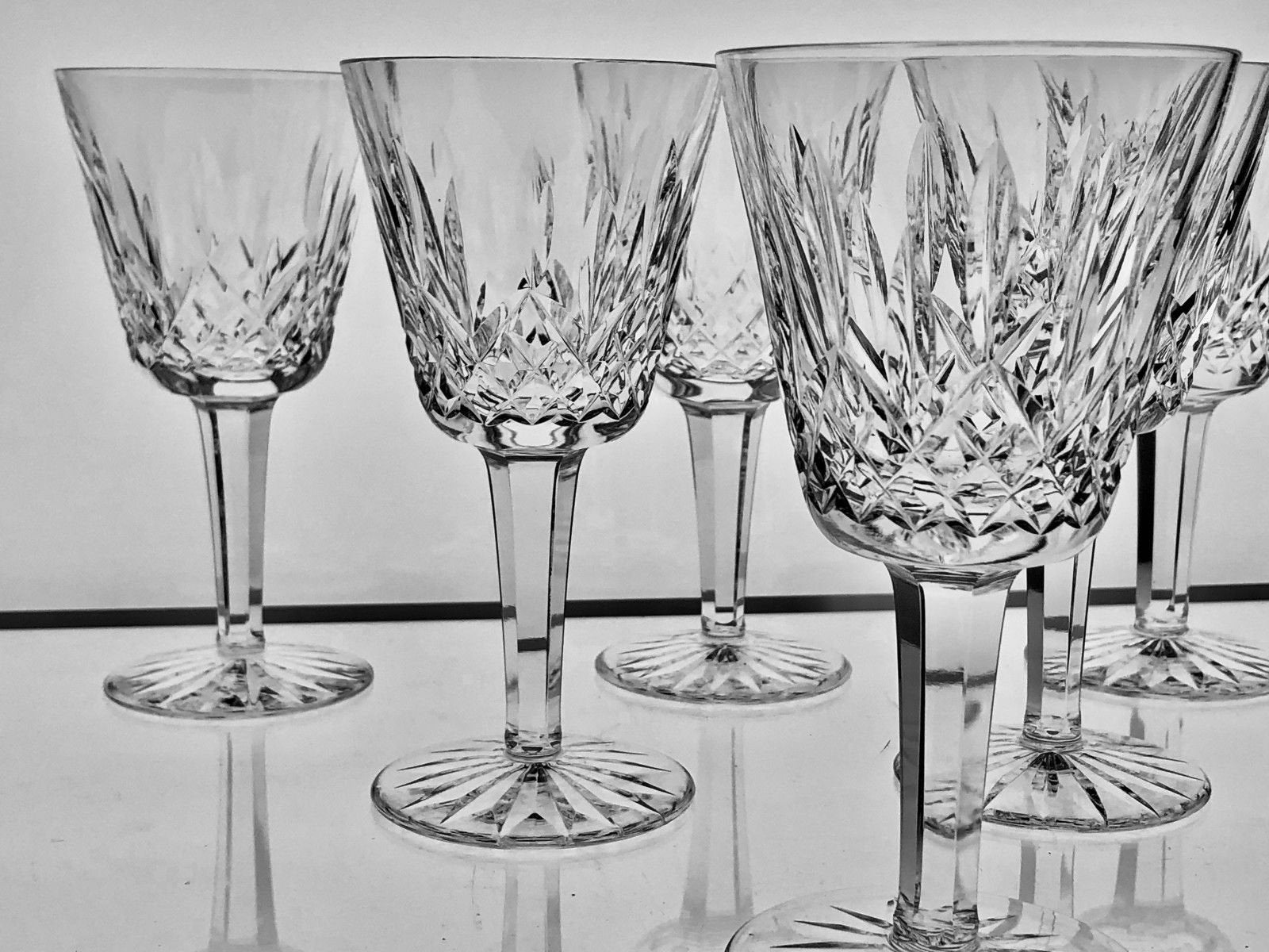 Vintage WATERFORD LISMORE Pattern 6 Wine Glasses