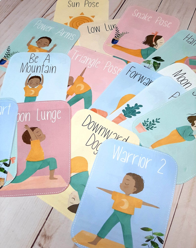 Yoga Pose Cards for Kids A Mindfulness Calm Down Corner Activity - Etsy