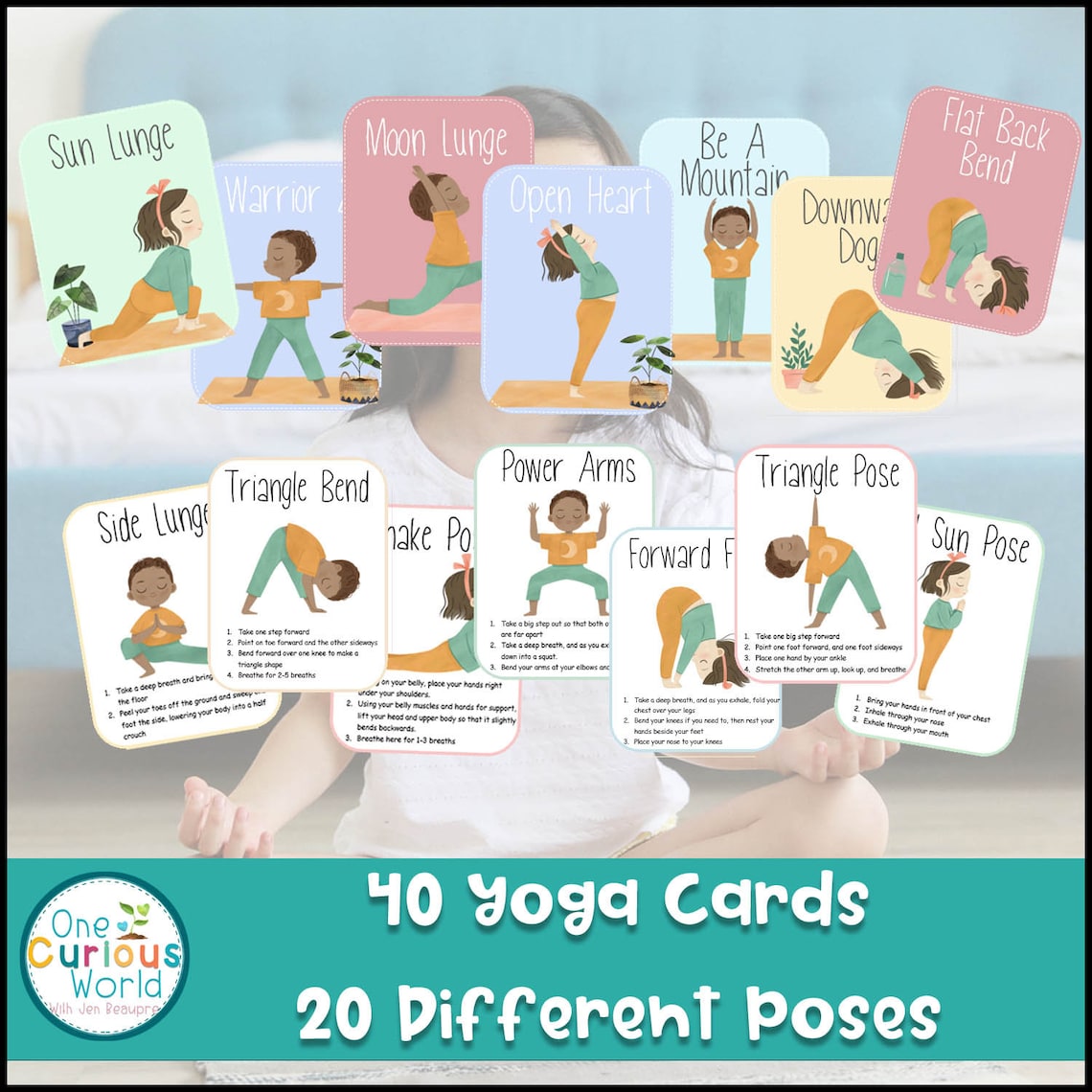 Yoga Pose Cards for Kids A Mindfulness Calm Down Corner Activity - Etsy