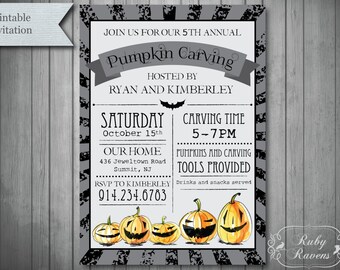 Printable Invitation Spooky Halloween Party Invite Birthday | Etsy