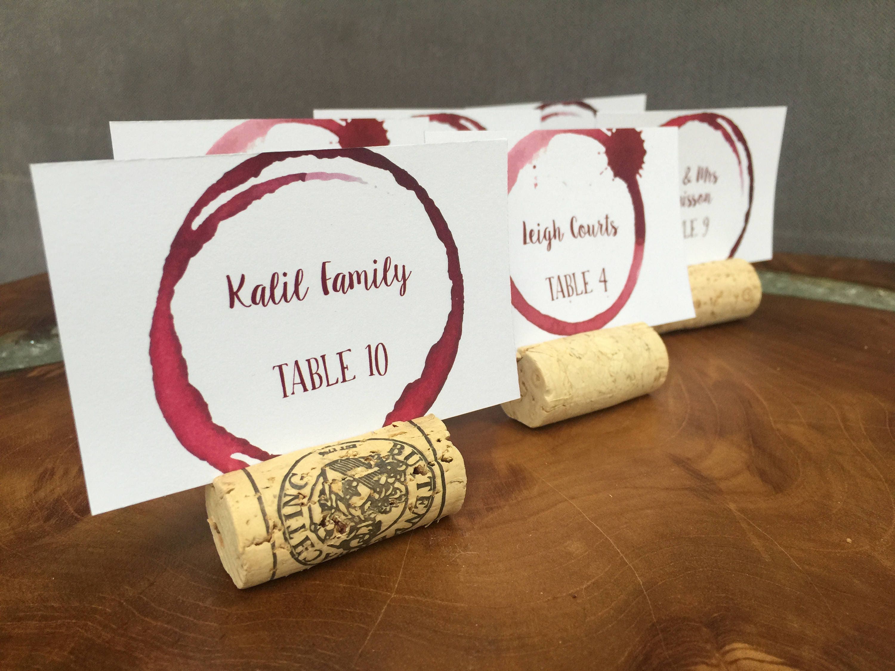 INSTANT DOWNLOAD Wine Place Cards Wine Seating Cards | Etsy