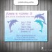 Dolphin Invitation, Pool Party Invitation, Swim Party Invitation, Beach ...