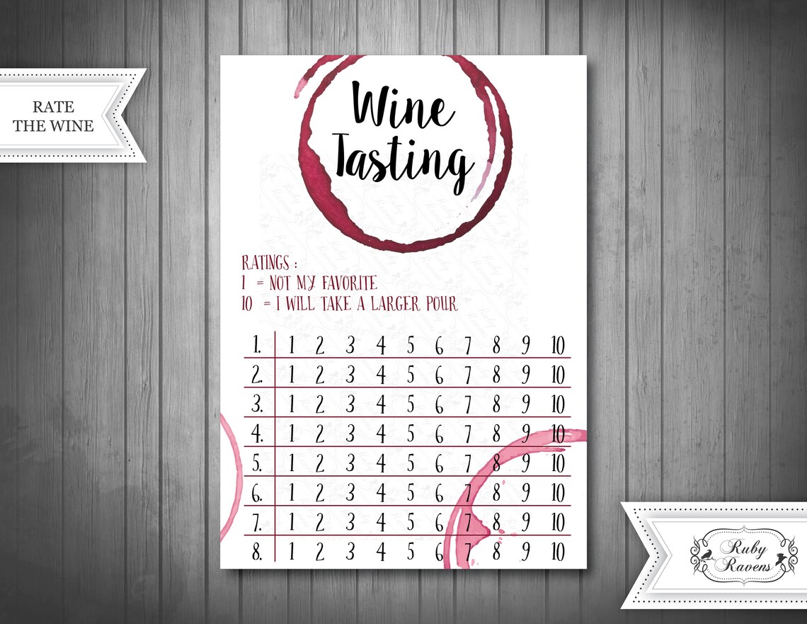 INSTANT DOWNLOAD Wine Place Cards Wine Seating Cards | Etsy