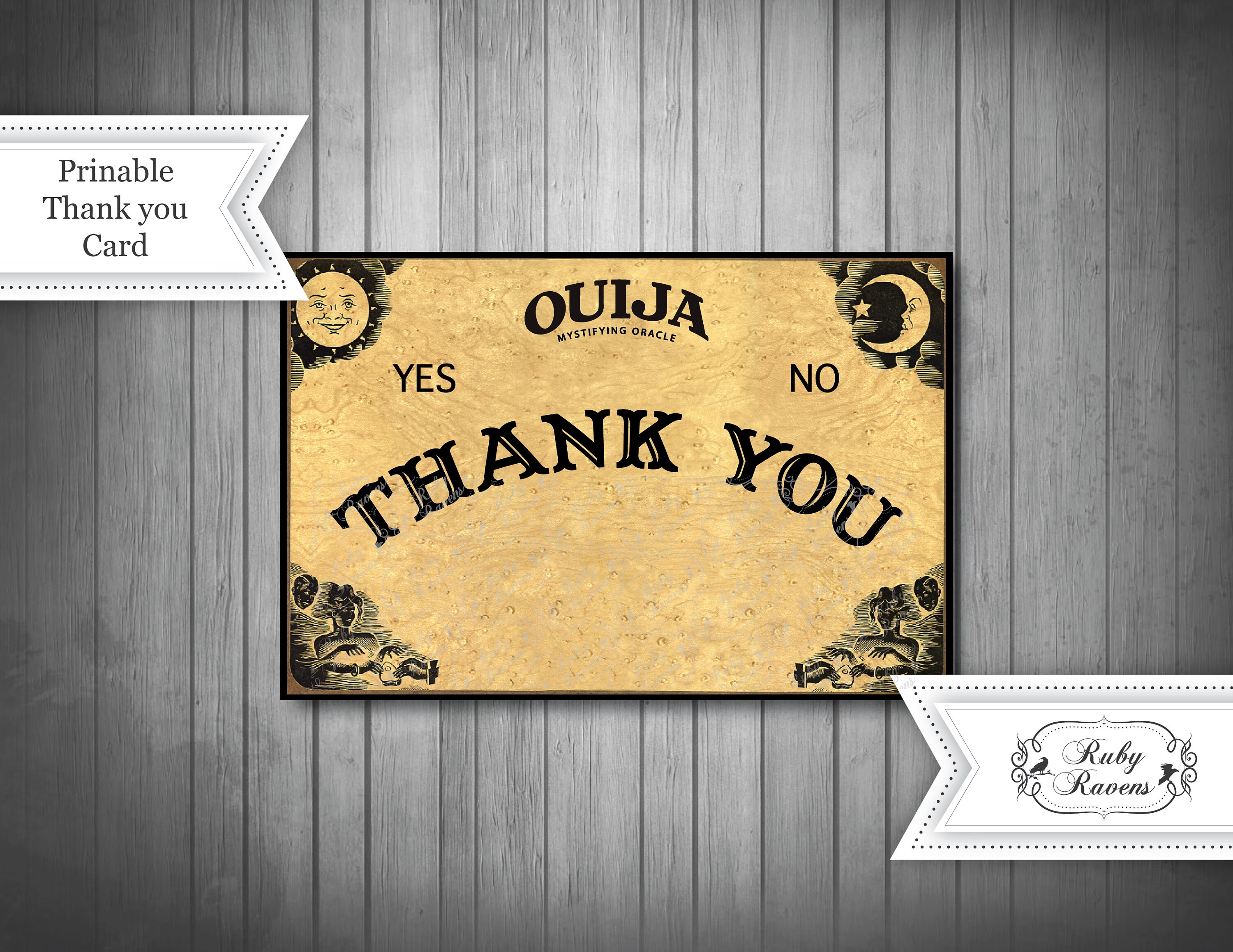 INSTANT DOWNLOAD - Ouija Board Invitation Thank You Card Note - Etsy