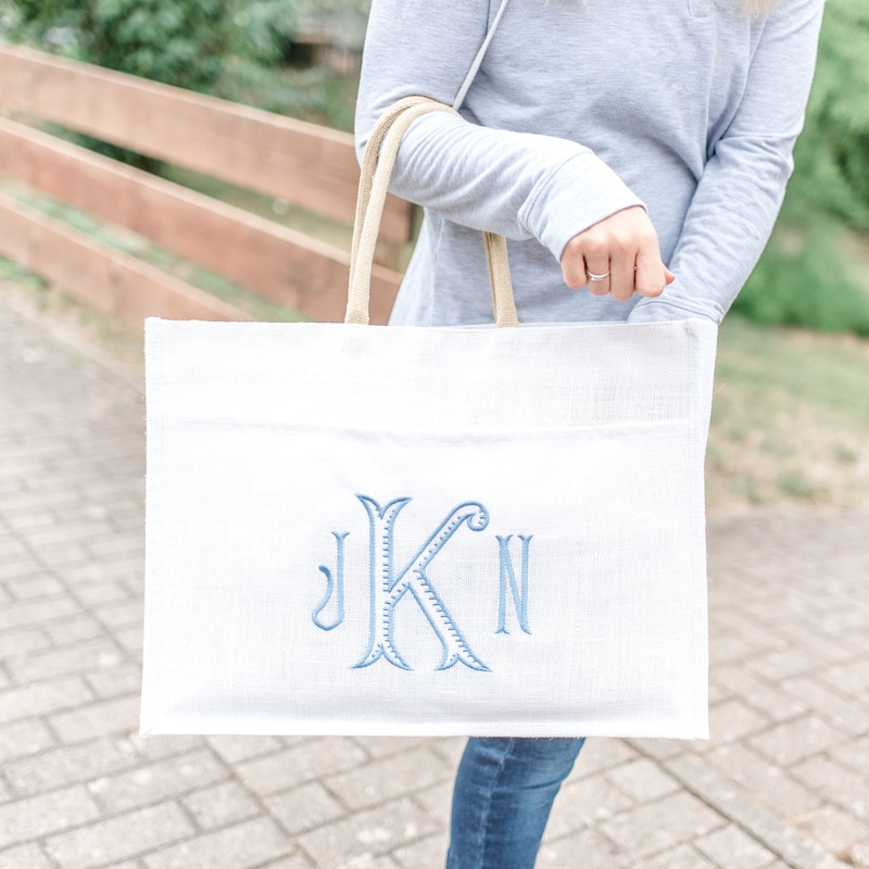 Monogram Beach Bag - Etsy