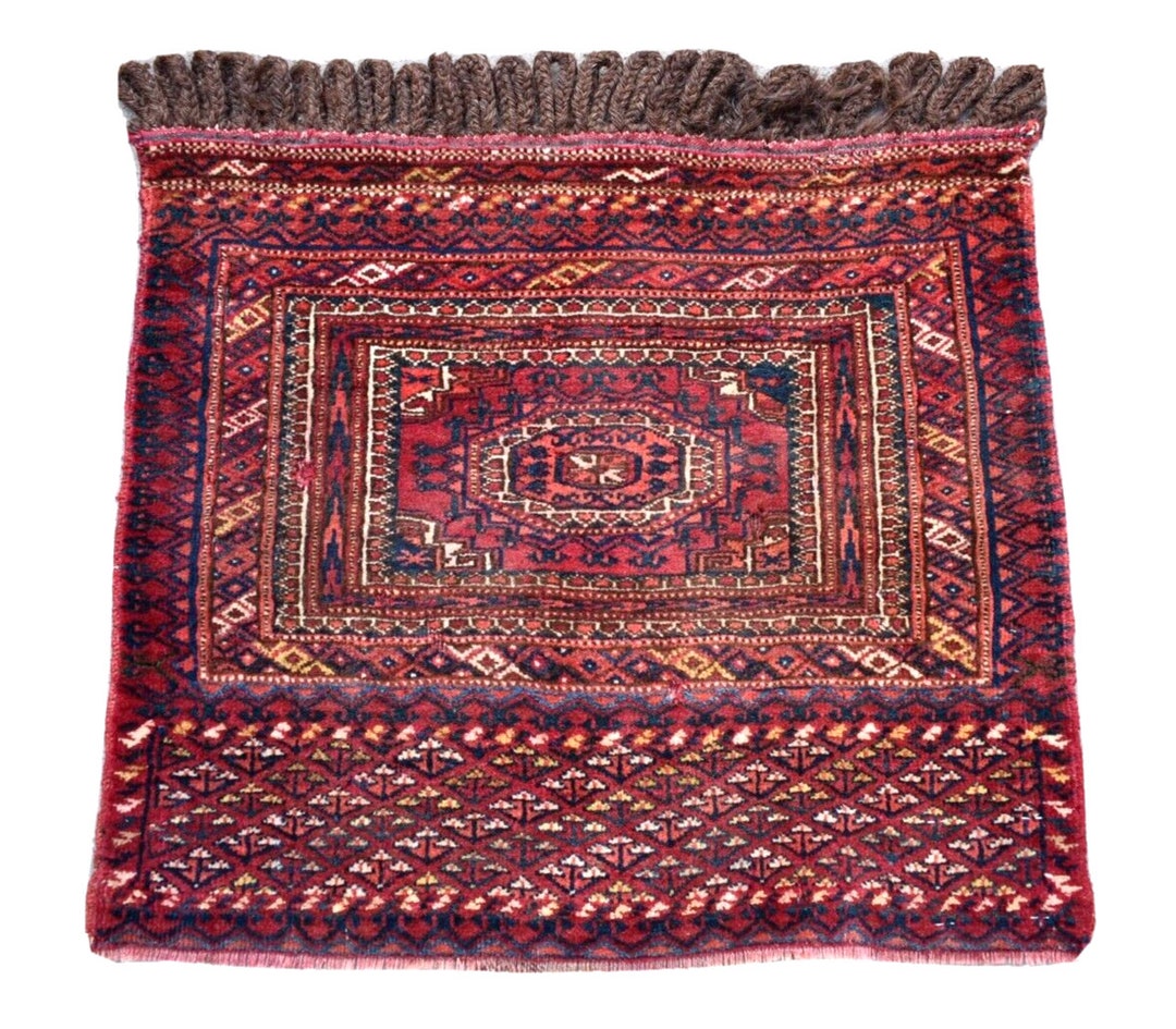 Fabulous Antique Tribal Tekke Bag Face Rug, 19'' X 16'' Collector Item ...