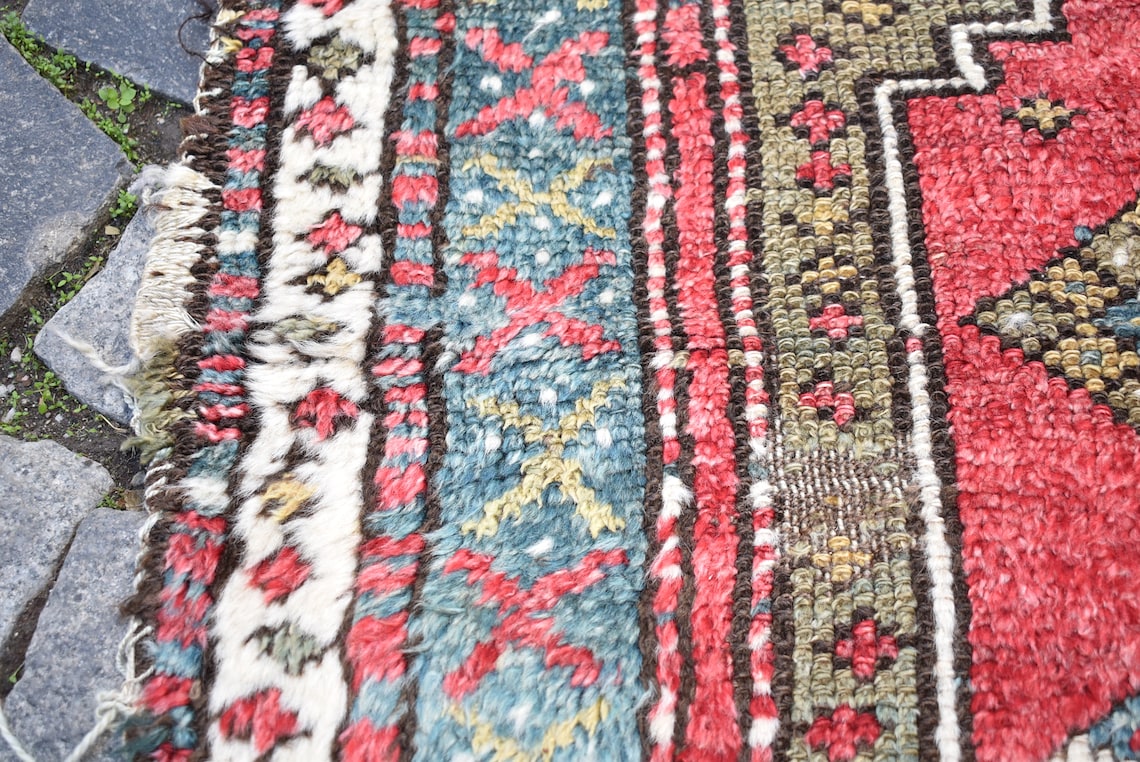 Terrific Antique Turkish Fragment Rug 28'' X - Etsy