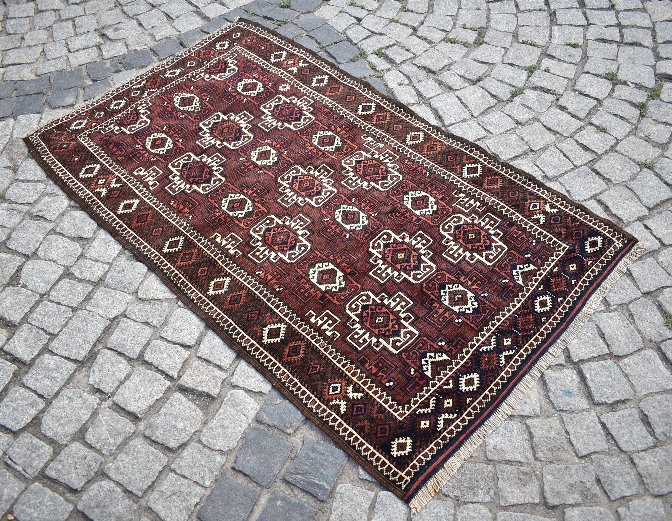 Fabulous Antique Tribal Rug, 3'2'' X 5'3'' Ft, Fine Quality Tribal ...