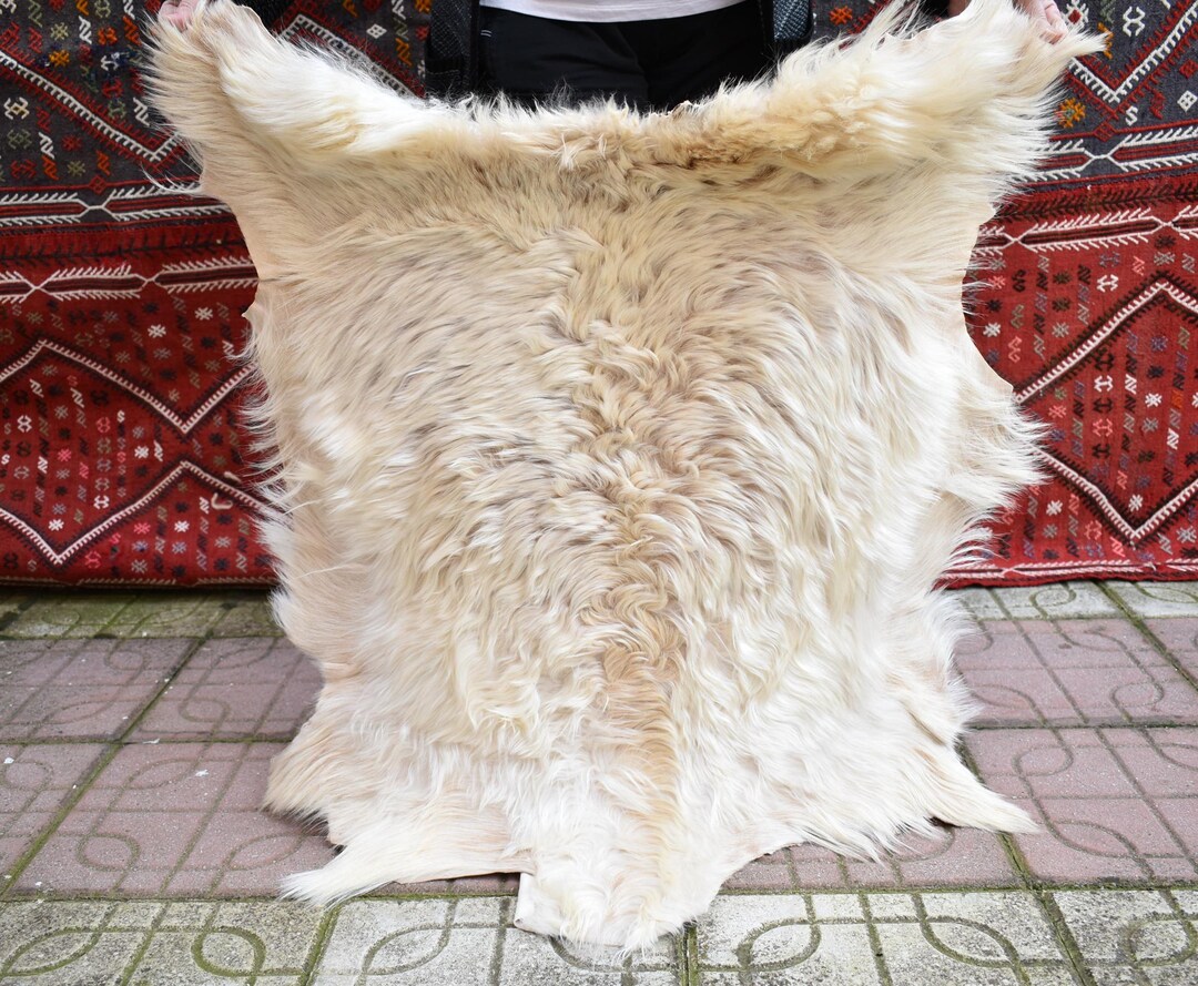 Angora Goat Leather Goatskin Fur, 2 X 3 Ft, Pelt Hide 100% Natural Goat ...