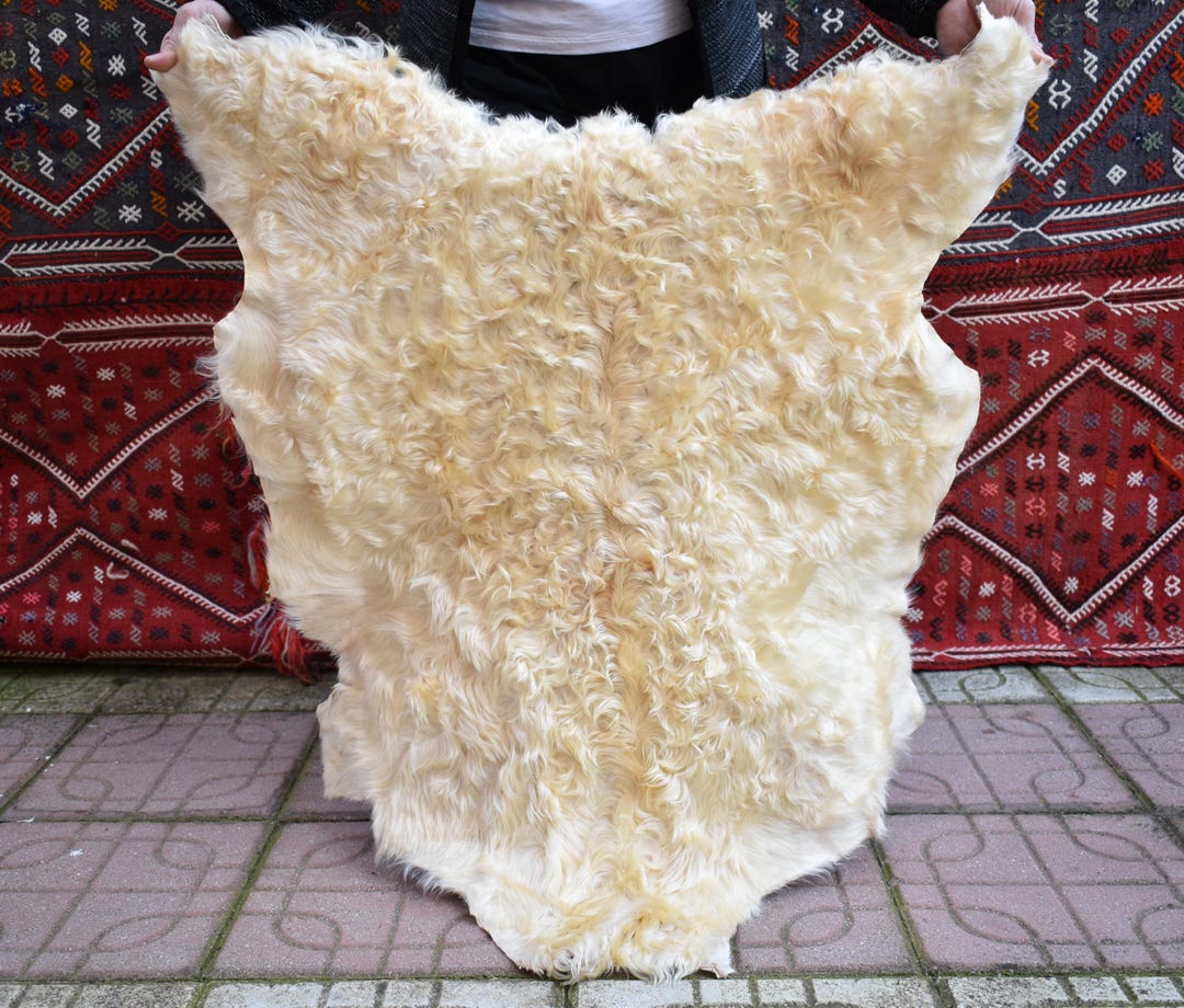Angora Goat Leather Goatskin Fur, 2 X 3 Ft, Pelt Hide 100% Natural Goat ...