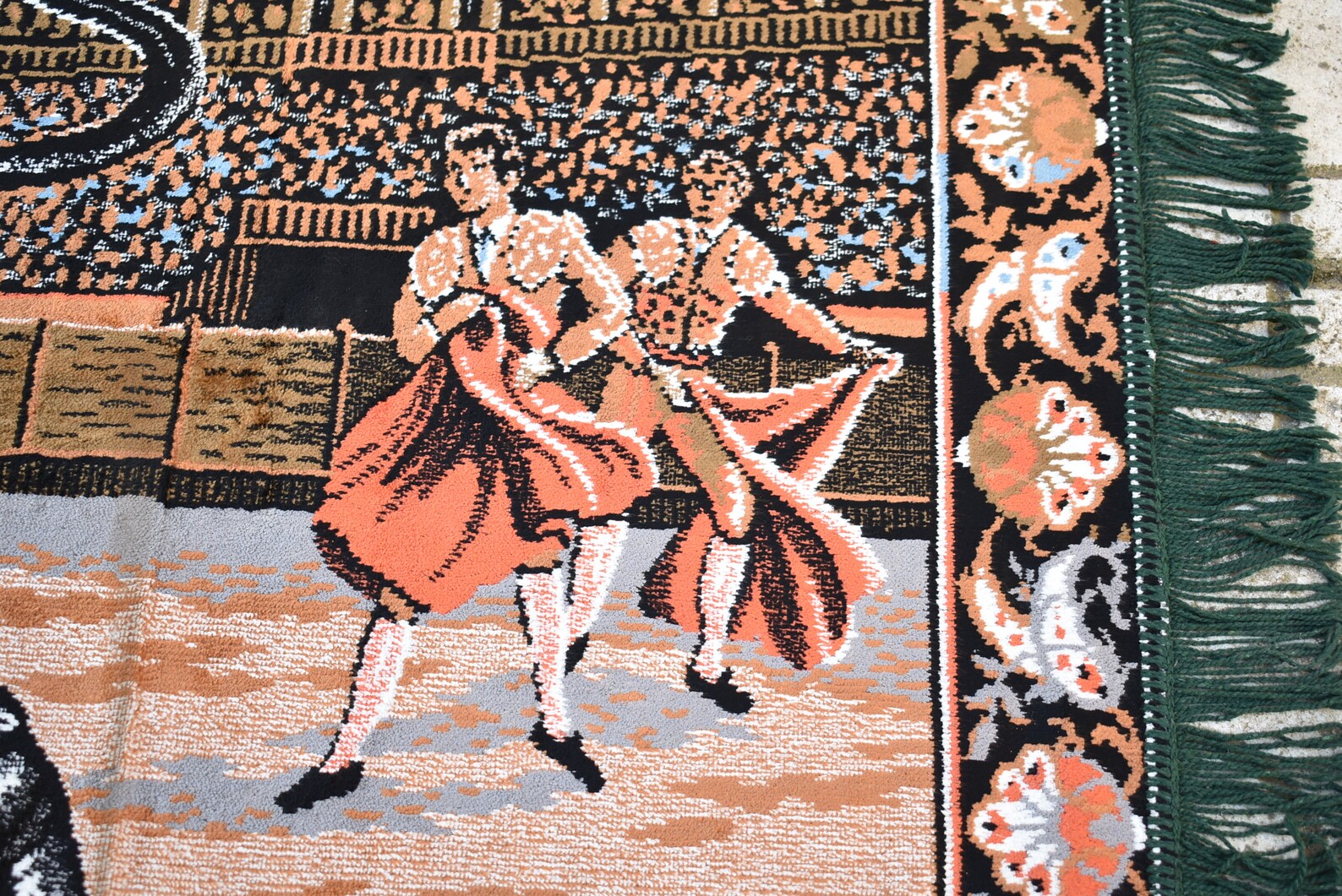 Vintage Bull Velvet Rug 48'' X 61'' Awesome - Etsy