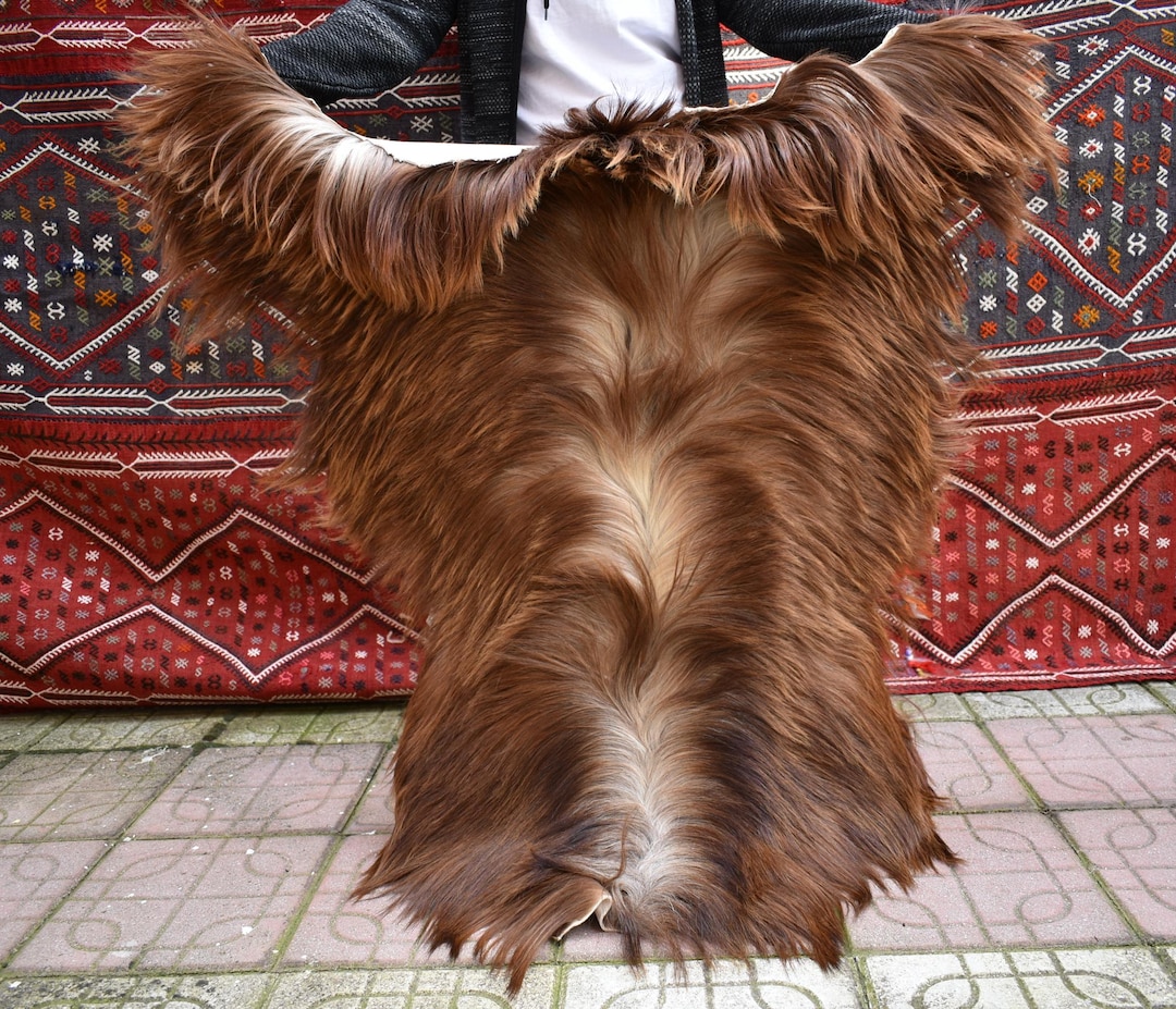 Angora Goat Leather Goatskin Fur, 2 X 3 Ft, Pelt Hide 100% Natural Goat ...
