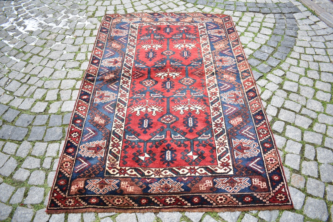 Fabulous Antique Rare Turkish Rug 53'' x 82'' | Etsy