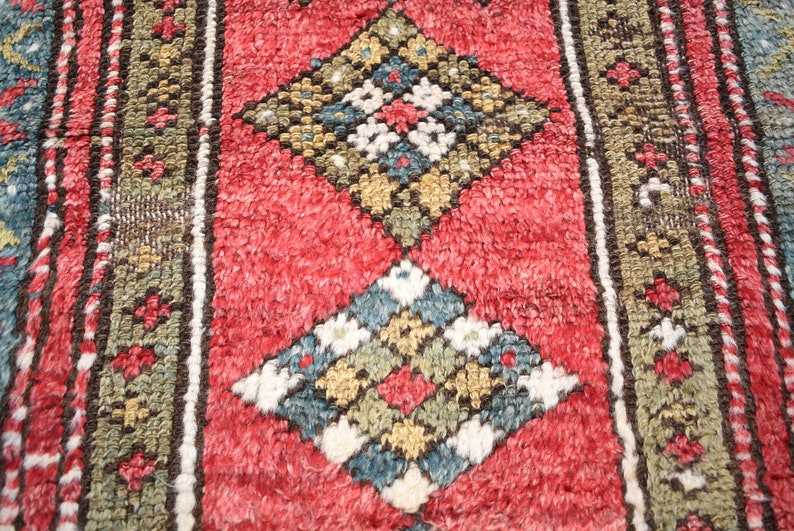 Terrific Antique Turkish Fragment Rug, 28'' X 35'' Collector's Piece ...