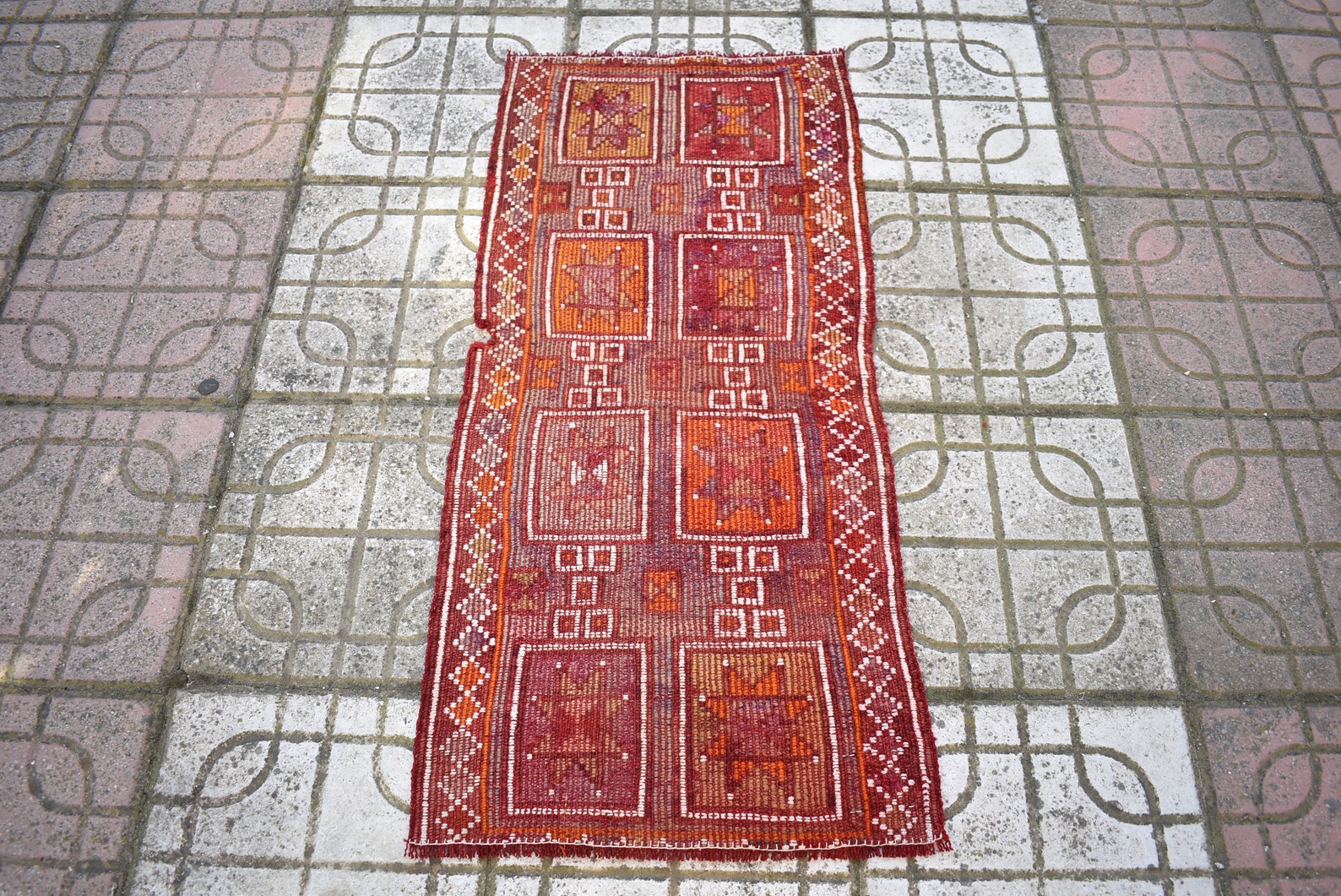 Fabulous Antique Cicim Kilim Rug 17'' x 37'' | Etsy