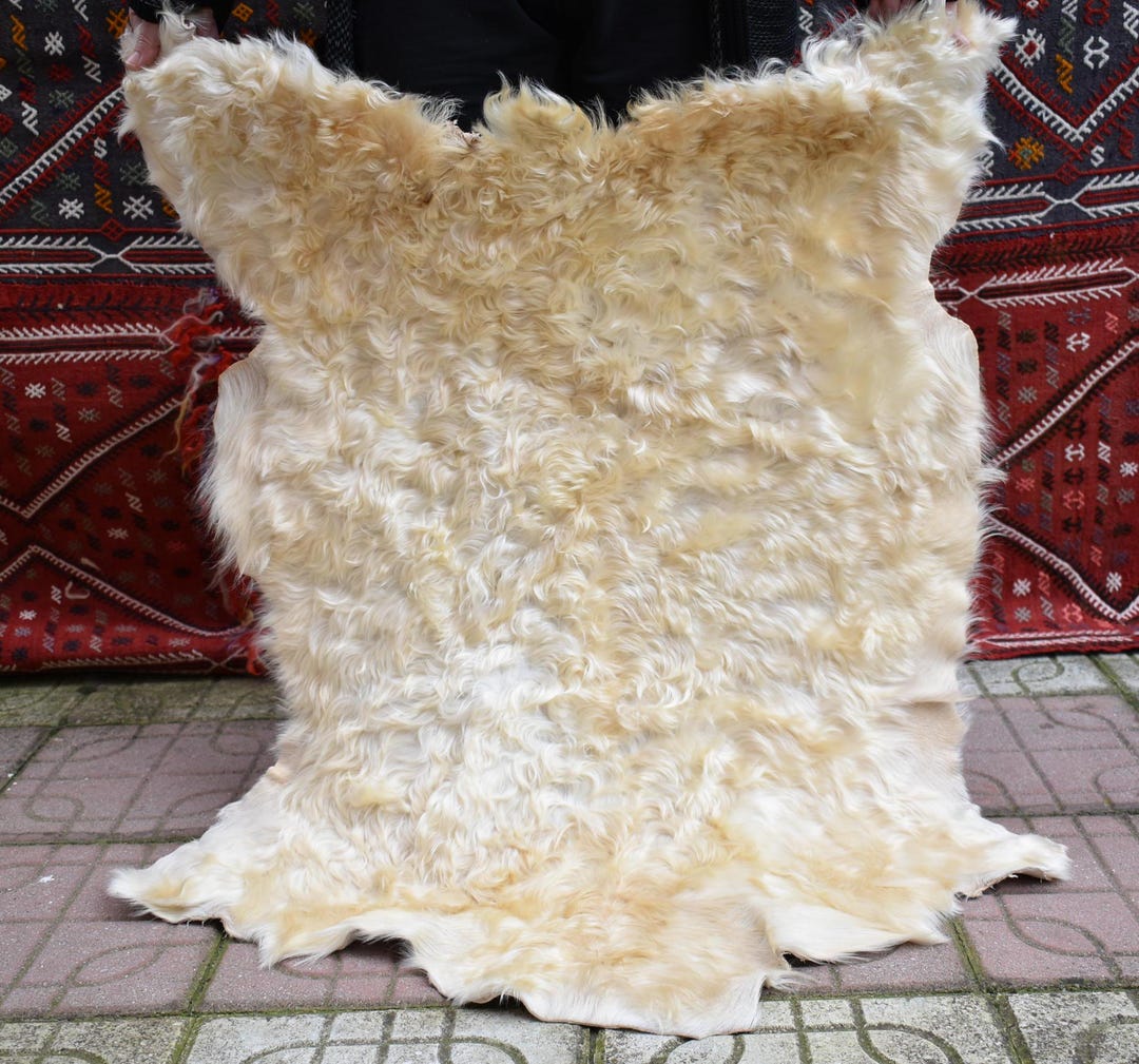 Angora Goat Leather Goatskin Fur, 2 X 3 Ft, Pelt Hide 100% Natural Goat ...