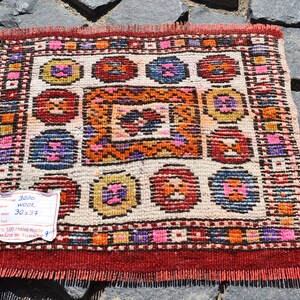 Marvelous Antique Turkish Collectors Piece Bag Face Rug 14'' X 12 ...
