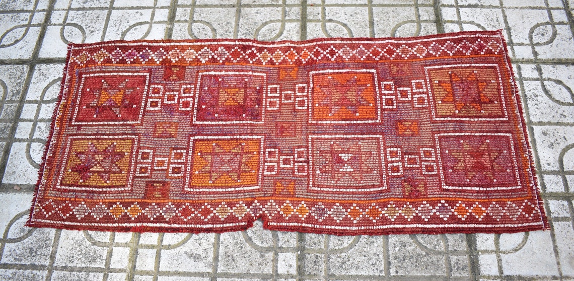 Fabulous Antique Cicim Kilim Rug 17'' X 37'' - Etsy