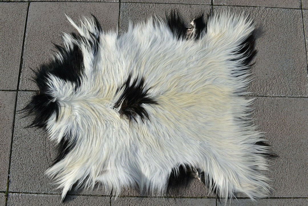 Angora Goatskin Rug 2'1'' X 2'7''ft Leather Angora Goatskin Fur Rug ...