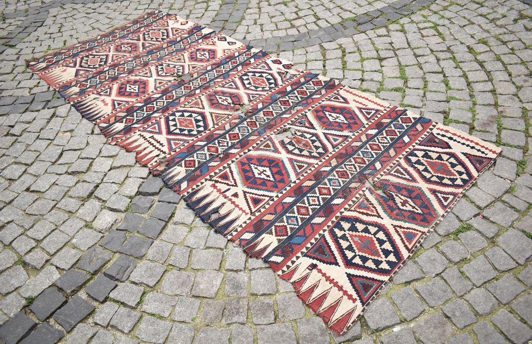 Fabulous Antique Shahsevan Rug, 48'' X 115'' Collector Ltem With Great ...