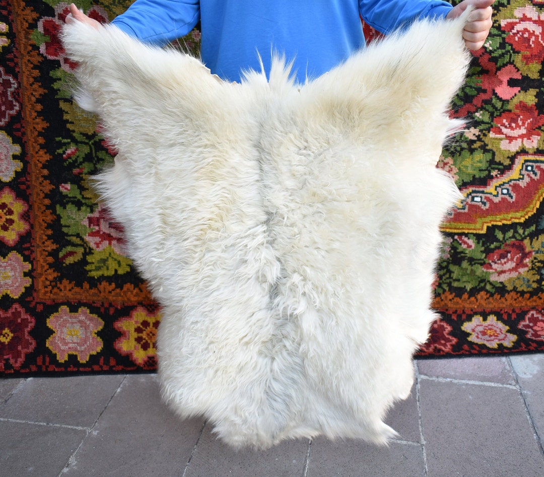 Angora Goat Leather Goatskin Fur, 2 X 3 Ft, Pelt Hide 100% Natural Goat ...